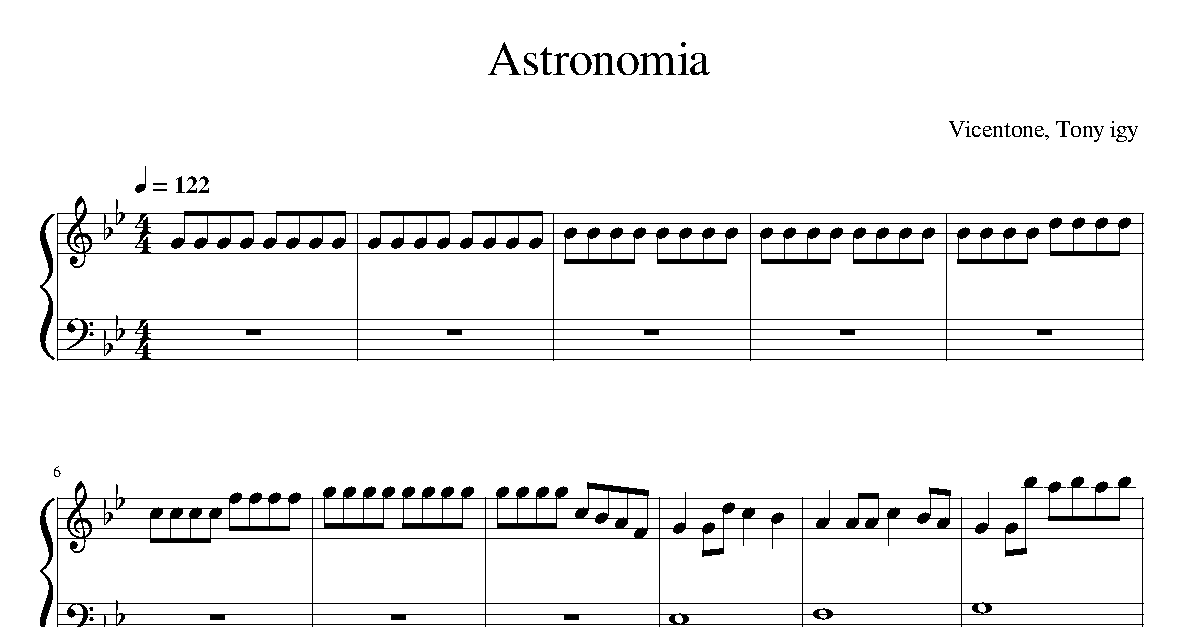 Astronomia Coffin Dance Sheet Music Pianotify
